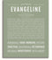 Evangeline Personalized Name Meaning Art Prints – Name Stories