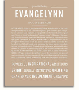 Evangelynn | Name Art Print – Name Stories