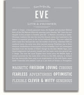Eve Personalized Name Meaning Art Prints – Name Stories