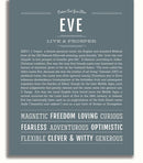 Eve Personalized Name Meaning Art Prints – Name Stories