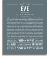 Eve Personalized Name Meaning Art Prints – Name Stories