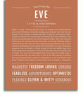 Eve Personalized Name Meaning Art Prints – Name Stories