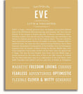 Eve Personalized Name Meaning Art Prints – Name Stories