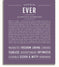 Ever (female) | Name Art Print – Name Stories