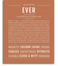 Ever (female) | Name Art Print – Name Stories