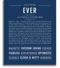 Ever Personalized Name Meaning Art Prints – Name Stories