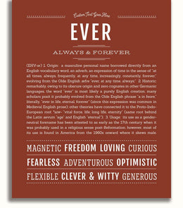 Ever (male) | Name Art Print – Name Stories