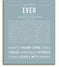 Ever Personalized Name Meaning Art Prints – Name Stories