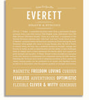 Everett | Name Art Print – Name Stories