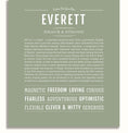 Everett | Name Art Print – Name Stories