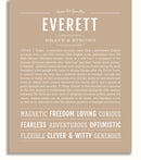 Everett | Name Art Print – Name Stories