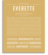Everette Personalized Name Meaning Art Prints – Name Stories