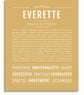 Everette Personalized Name Meaning Art Prints – Name Stories
