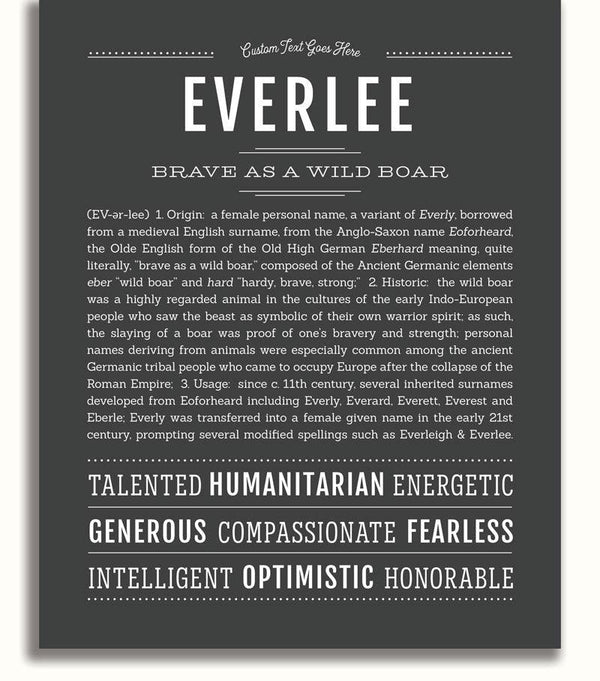 Everlee | Name Art Print - Personalized Custom Gifts – Name Stories