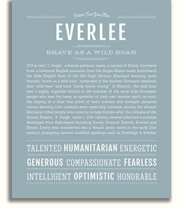 Everlee | Name Art Print – Name Stories