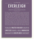 Everleigh | Name Art Print – Name Stories