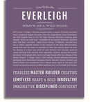 Everleigh | Name Art Print – Name Stories
