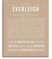 Everleigh Personalized Name Meaning Art Prints – Name Stories