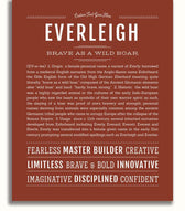 Everleigh Personalized Name Meaning Art Prints – Name Stories