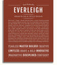 Everleigh Personalized Name Meaning Art Prints – Name Stories