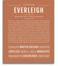 Everleigh Personalized Name Meaning Art Prints – Name Stories