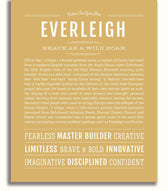 Everleigh Personalized Name Meaning Art Prints – Name Stories