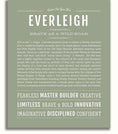 Everleigh | Name Art Print – Name Stories
