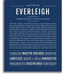 Everleigh | Name Art Print – Name Stories