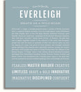 Everleigh | Name Art Print – Name Stories