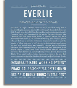 Everlie | Name Art Print – Name Stories