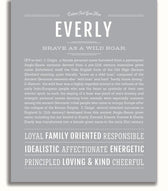 Everly | Name Art Print – Name Stories