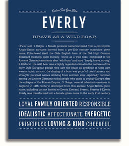 Everly | Name Art Print – Name Stories