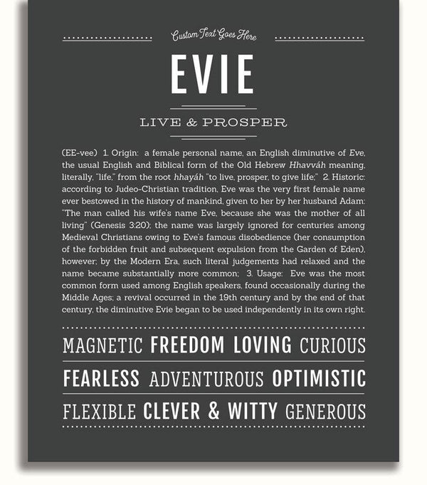 Evie | Name Art Print - Personalized Custom Gifts – Name Stories