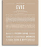 Evie | Name Art Print – Name Stories