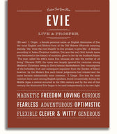 Evie | Name Art Print – Name Stories