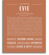 Evie | Name Art Print – Name Stories