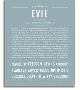 Evie | Name Art Print – Name Stories