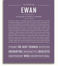 Ewan | Name Art Print – Name Stories