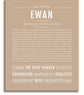 Ewan Personalized Name Meaning Art Prints – Name Stories