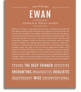 Ewan | Name Art Print – Name Stories