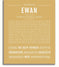 Ewan Personalized Name Meaning Art Prints – Name Stories