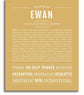 Ewan Personalized Name Meaning Art Prints – Name Stories