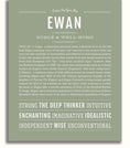 Ewan | Name Art Print – Name Stories