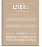 Ezekiel Personalized Name Meaning Art Prints – Name Stories