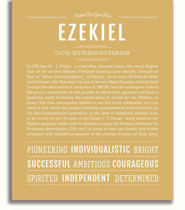 Ezekiel | Name Art Print – Name Stories
