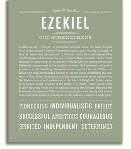Ezekiel | Name Art Print – Name Stories