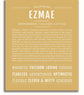 Ezmae Personalized Name Meaning Art Prints – Name Stories