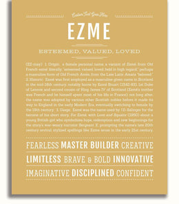 Ezme | Name Art Print – Name Stories