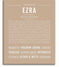 Ezra (male) | Name Art Print – Name Stories