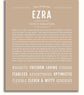 Ezra (male) | Name Art Print – Name Stories